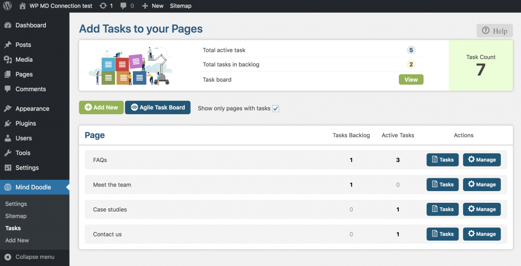 Add tasks in WordPress – Mind Map Pro Help